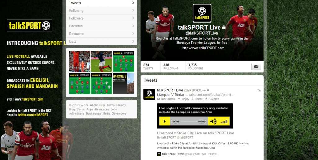 talkSPORT Live To Broadcast Via Twitter | Digital Sport